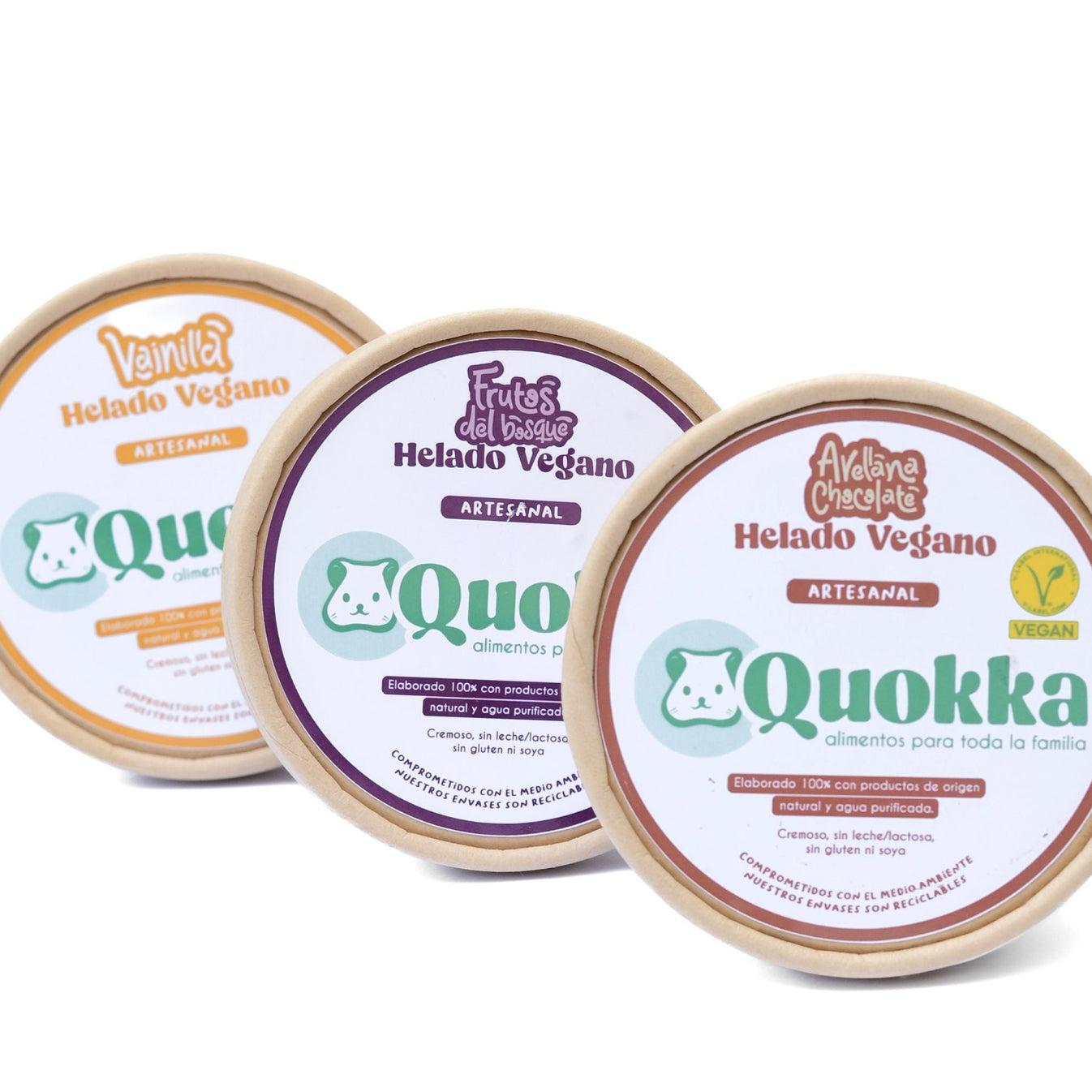 Pack de 3 x 240ml. Helados Mix Sabores – Quokka foods